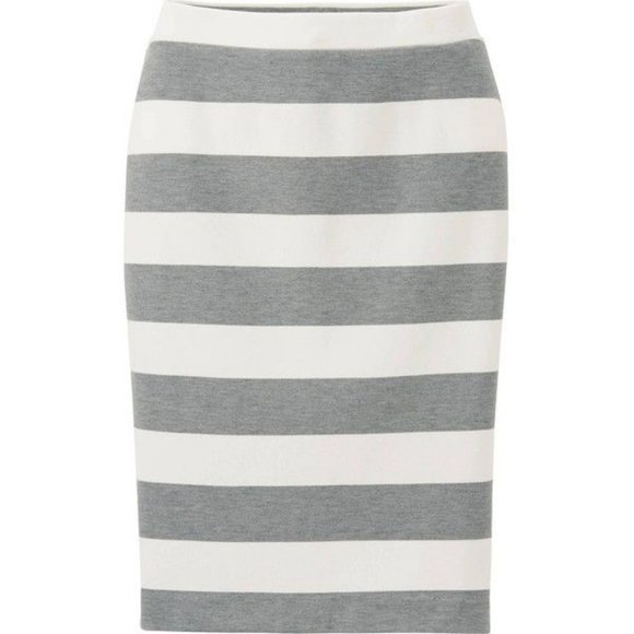 Uniqlo | Skirts | Sexy Uniqlo Graywhite Ponte Border Skirt | Poshmark